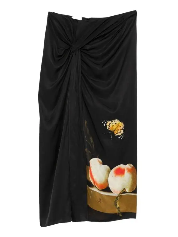 Dries Van Noten Suma Printed Maxi Skirt - Black