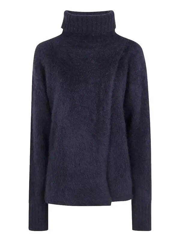 UMA WANG Wool Turtle-neck Sweater - Black