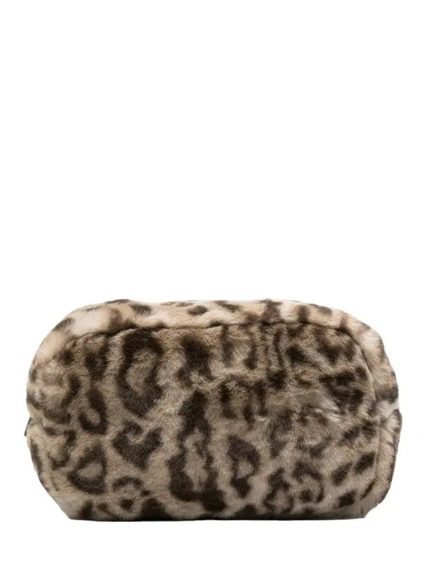 Apparis Noor Leopard Print Faux Fur Pouch - Multi