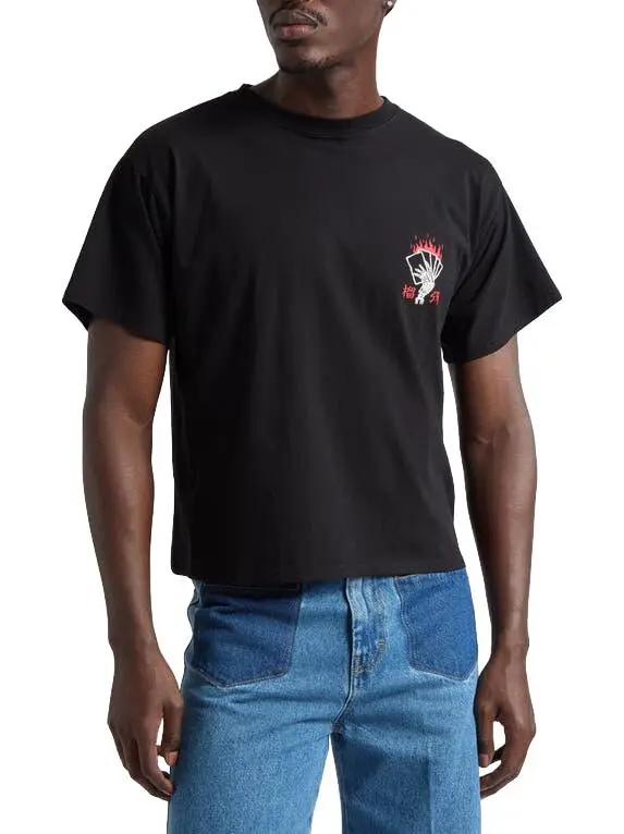 LU'U DAN Blacklisted Boxy Graphic T-shirt - Soft Black