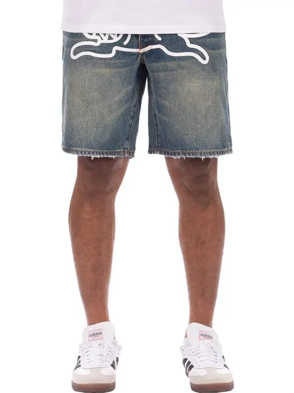 ICECREAM Blueberry Yogurt Denim Shorts - Blue Shade