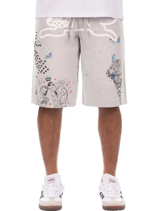 ICECREAM Milkshake Terry Shorts - Heather Grey