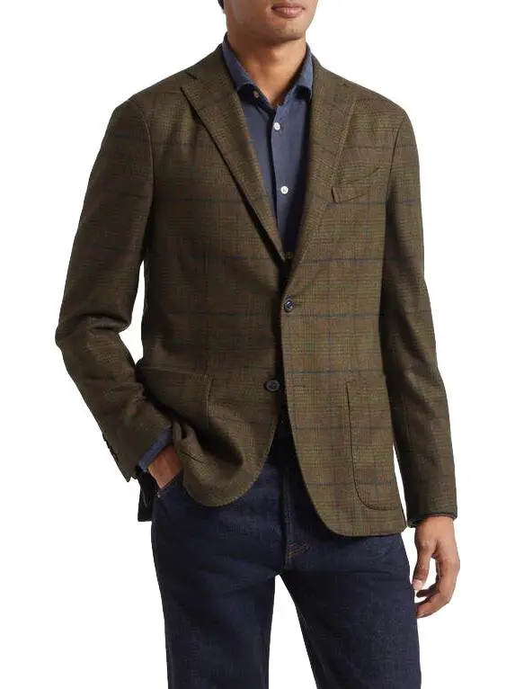 Boglioli Single-breasted Checked Sport Coat - Brown
