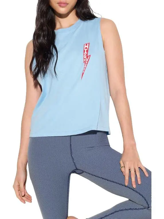 Spiritual Gangster High Light Vibe Muscle Tank - Blue Mist