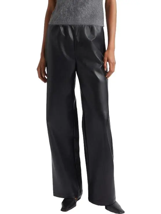 TOCCIN Mick Pull-on Faux Leather Pants - Jet