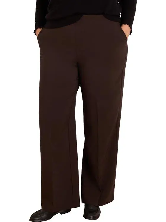 NIC+ZOE Lenox High Waist Wide Leg Pants - Java