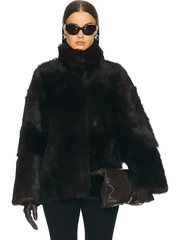 Nour Hammour Carolyn Jacket - Brown Sable
