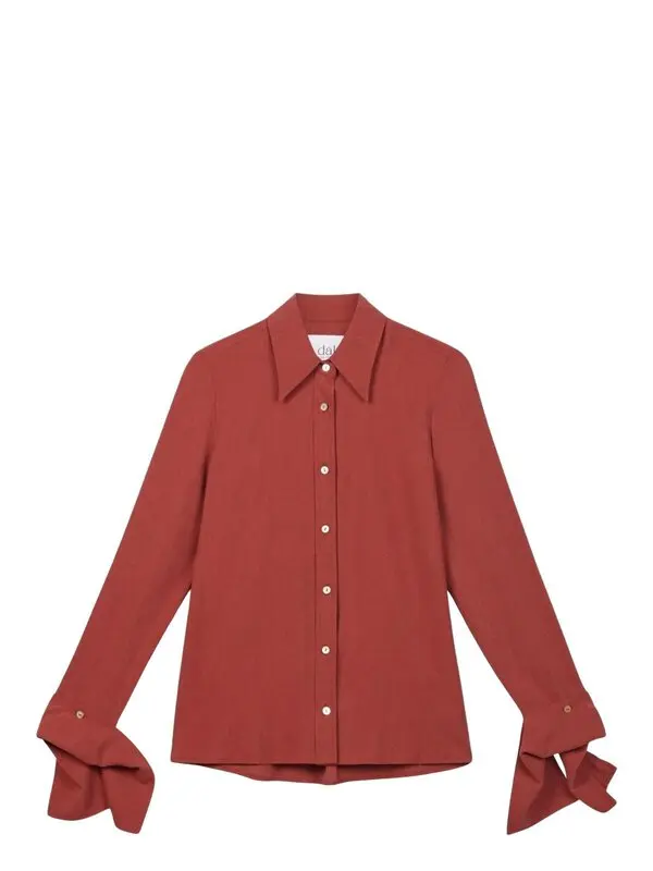 DĀL THE LABEL The Long Cuff Relaxed Top - Red