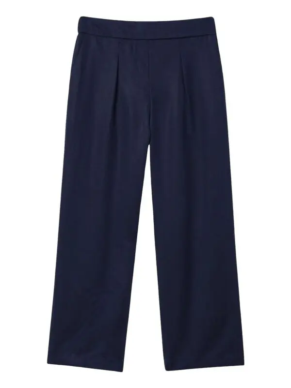 DĀL THE LABEL Tencel Mid-rise Tapered Trousers - Blue