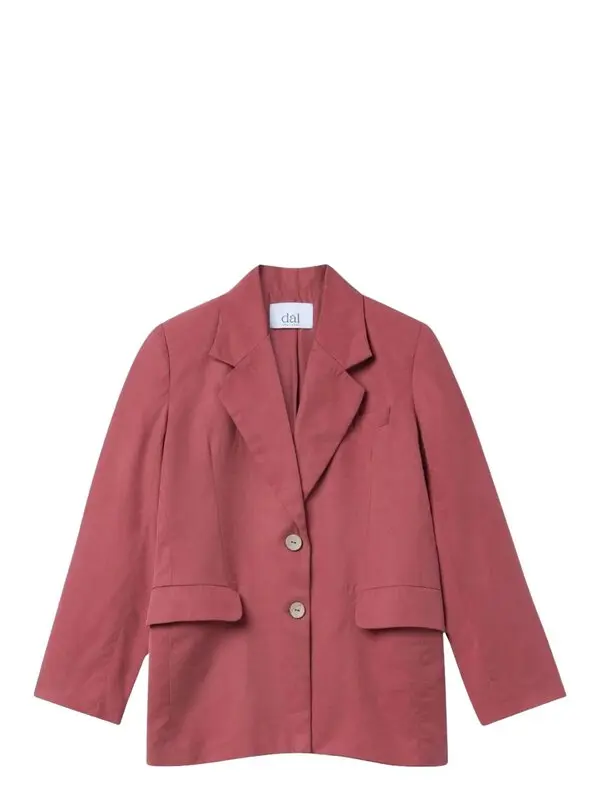 DĀL THE LABEL Relaxed Single Breasted Blazer - Red