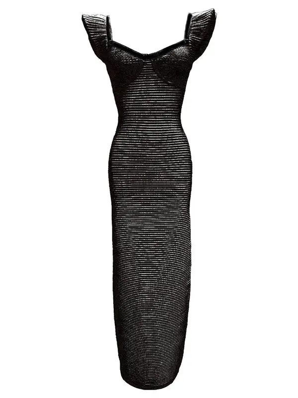 DIANA MOYA ATELIER Marlowe Column Dress - Black