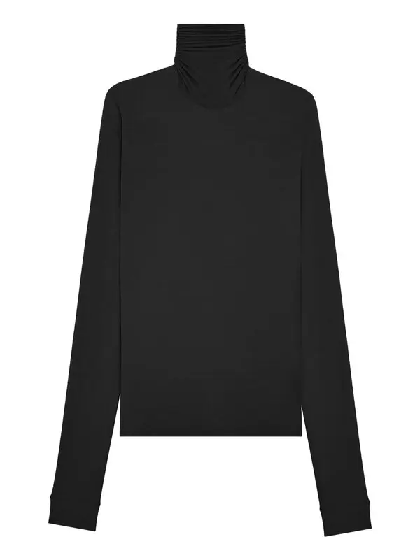 Saint Laurent Stretch Jersey Turtleneck - Noir