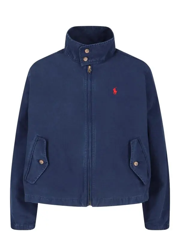 Polo Ralph Lauren Cotton Canvas Zip Up Jacket - Blue