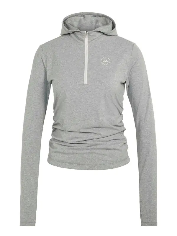 Stella McCartney X Adidas Studio Ruched Long Sleeve Top - Grey
