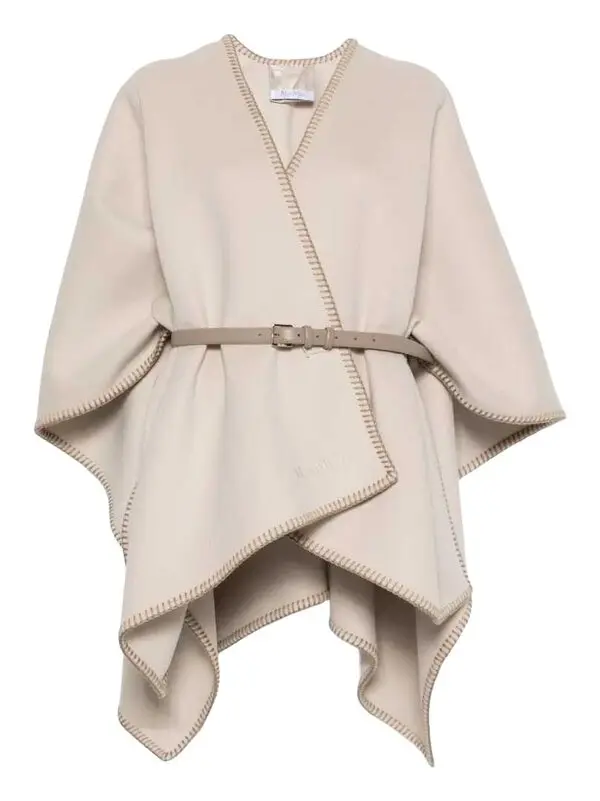 Max Mara Colomba Belted Poncho - Brown