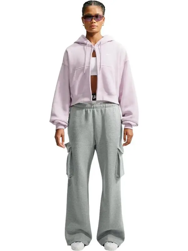 Nike Studio Fleece Medium Weight Oversized High-rise Cargo Pants - Grey