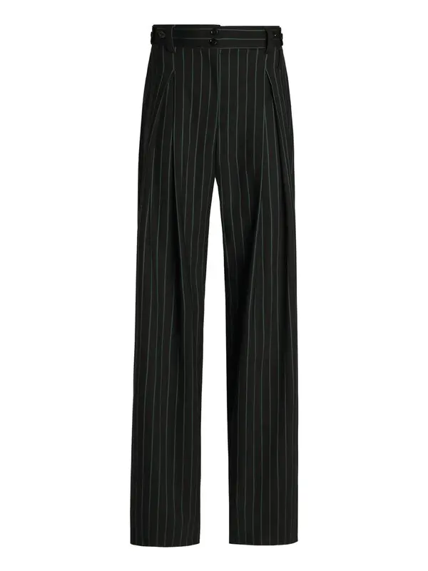 Dolce & Gabbana Pinstripe Wool Trousers - Multicolor