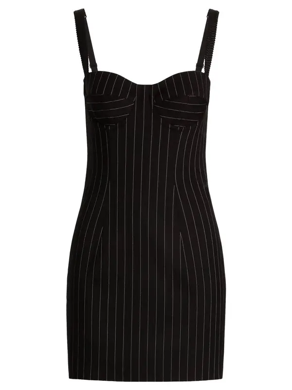 Dolce & Gabbana Pinstripe Wool Dress - Multicolor