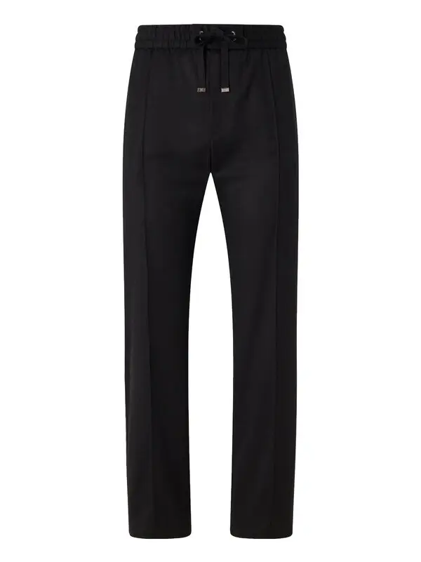 Dolce & Gabbana Sartoriale Straight-leg Wool-blend Trousers - Black