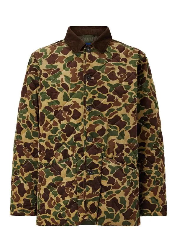 Polo Ralph Lauren Logo-embroidered Quilted Cotton-corduroy Jacket - Multi