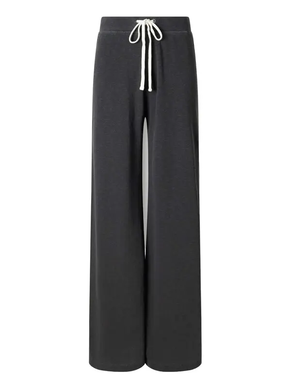 JAMES PERSE Cotton Wide-leg Track Pants - Gray