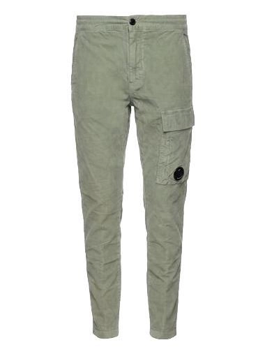 C.P. COMPANY Cotton Elastane Cargo Pants - Green