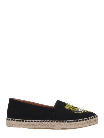 Kenzo Embroidered Tiger Espadrilles - Black