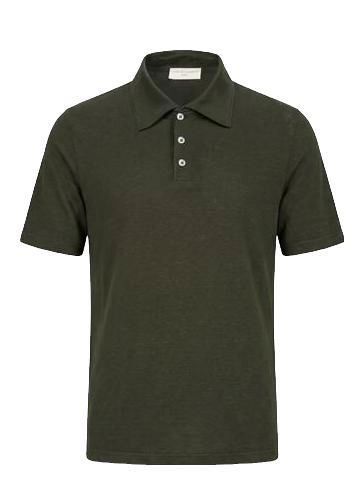FILIPPO DE LAURENTIIS Polo Shirt Size Linen, Elastane - Green