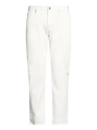 Emporio Armani Cotton Blend Gabardine Trousers - White