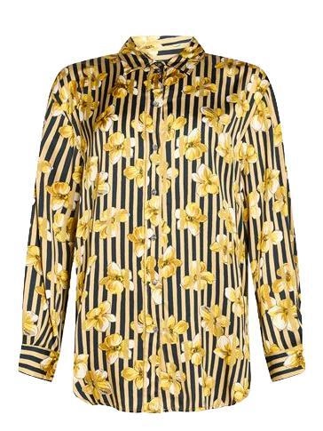 OTTOD'AME Viscose Shirt With Floral Print - Yellow