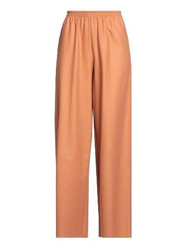 FORTE_FORTE Wide Leg Wool Blend Flannel Pants - Mandarin
