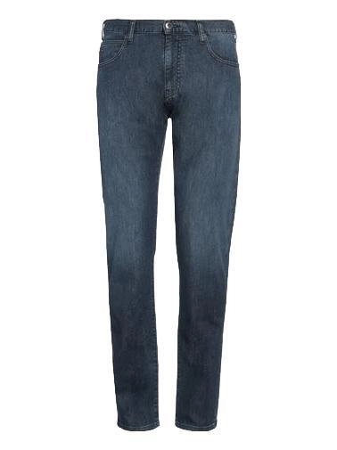 Emporio Armani Skinny Fit Jeans In Dark Wash - Blue
