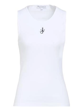 JW Anderson Ribbed Jersey Tank Top - White