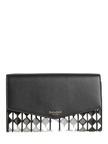 SERAPIAN Leather Clutch - Black