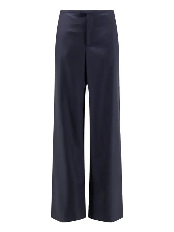 Gucci Primavera Light Wool Wide Leg Trousers - Blue