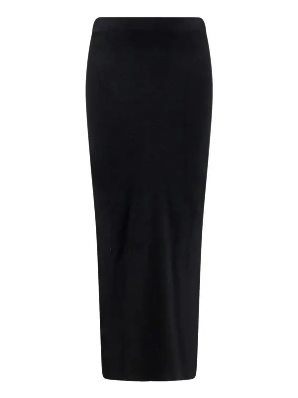HEVO Viscose Blend Long Skirt - Black