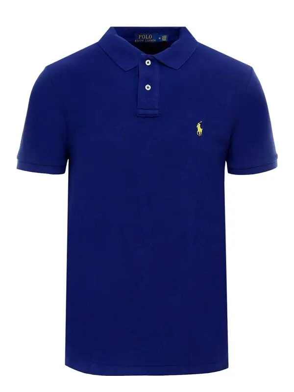Polo Ralph Lauren Cotton Polo Shirt With Logo Embroidery - Blue