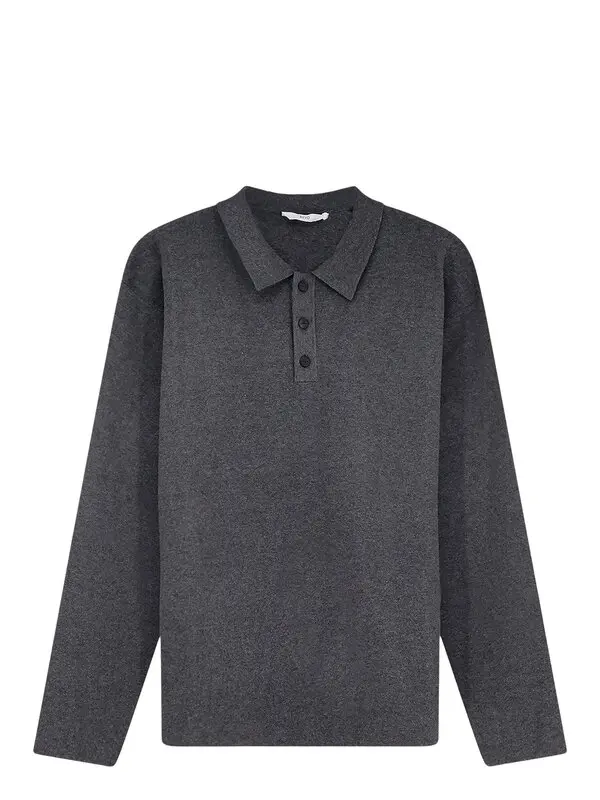 HEVO Viscose Blend Polo Shirt - Grey