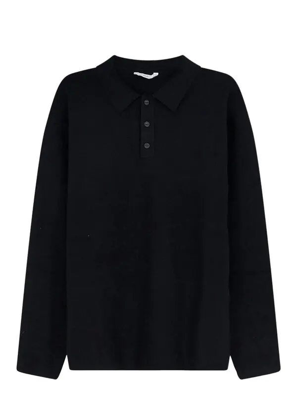 HEVO Viscose Blend Polo Shirt - Black