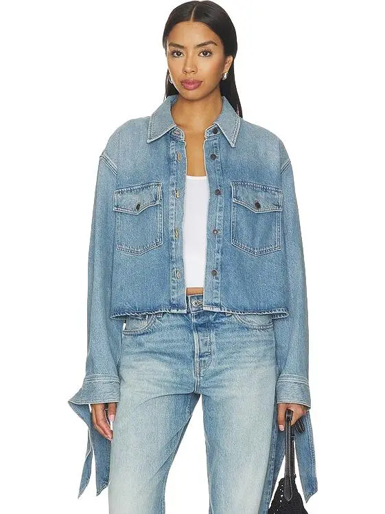 AGOLDE Hewitt Shirt Midweight Denim With Button Closure And Flap Pockets - Index