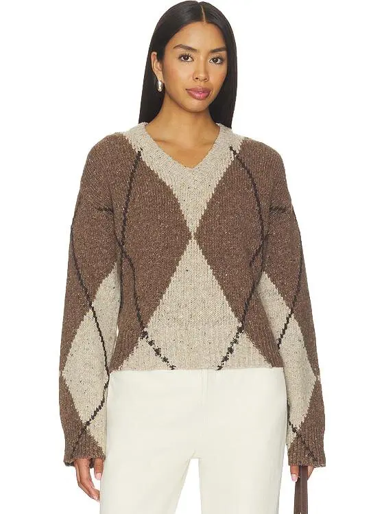 Altuzarra Argyle V-neck Sweater - Cocoa