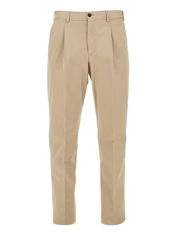 PT TORINO Pt Hamptons Gabardine Pants - Beige