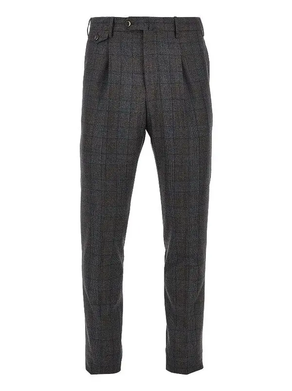 PT TORINO Gentleman Fit Wool And Cashmere Blend Pants - Grey