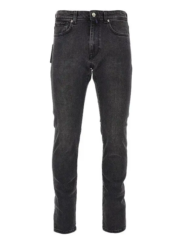 Incotex Slim Fit Stretch Denim Jeans - Black