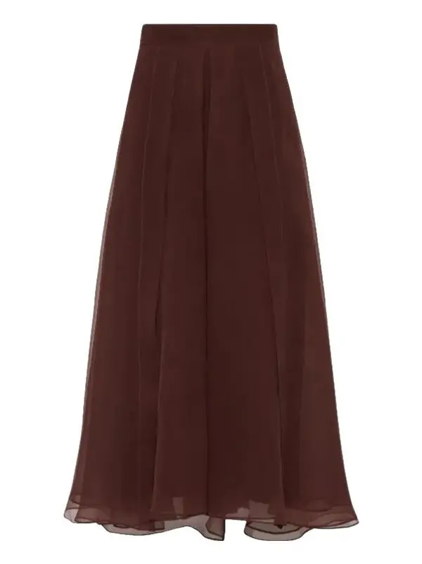 Brunello Cucinelli Silk Maxi Skirt - No