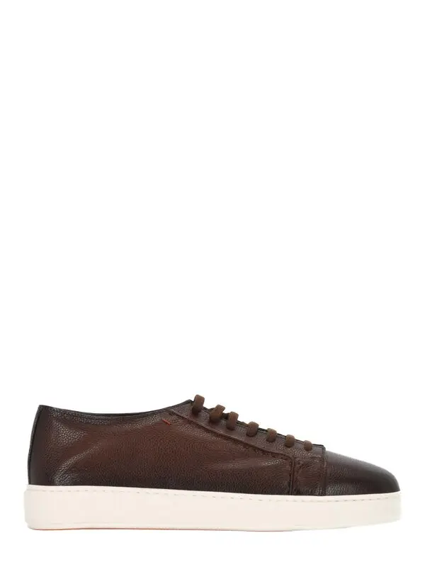 Santoni Stitch-detail Low-top Sneakers - Black
