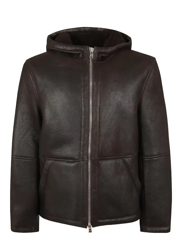 DONDUP Zip-up Hooded Jacket - Chocolate