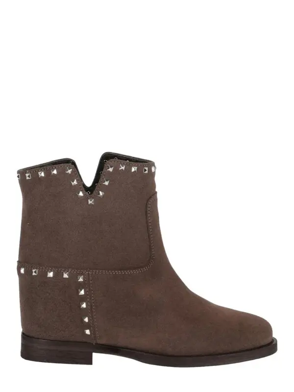 VIA ROMA 15 Stud Embellished Ankle Boots - Quinoa