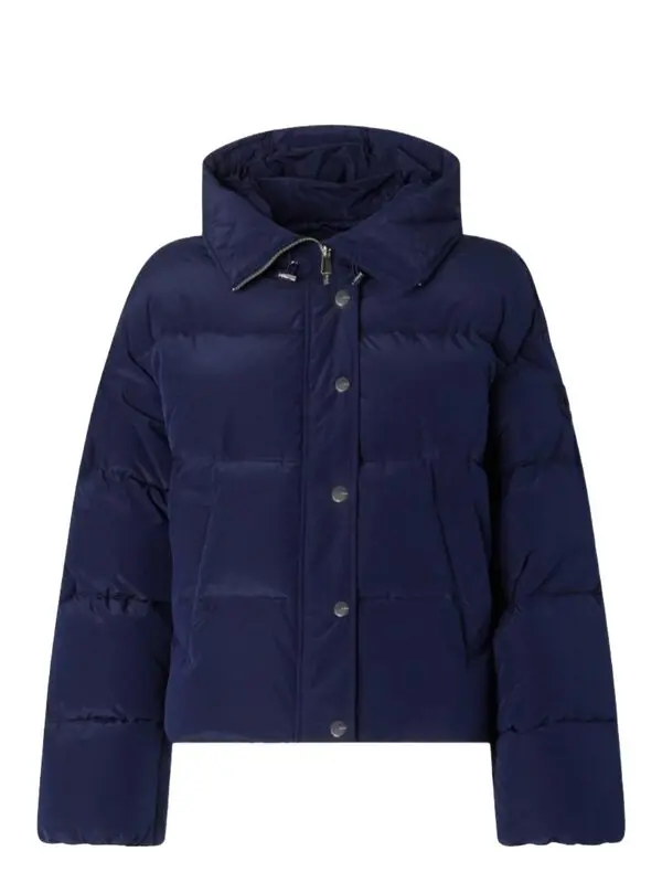 Pinko Zipped Hooded Puffer Coat - Blue