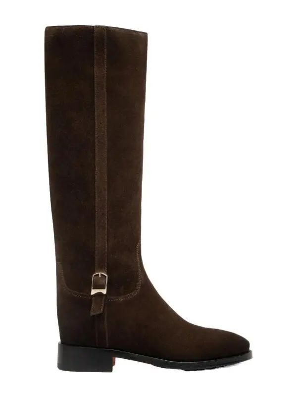 Santoni Suede Boots - Dark Brown